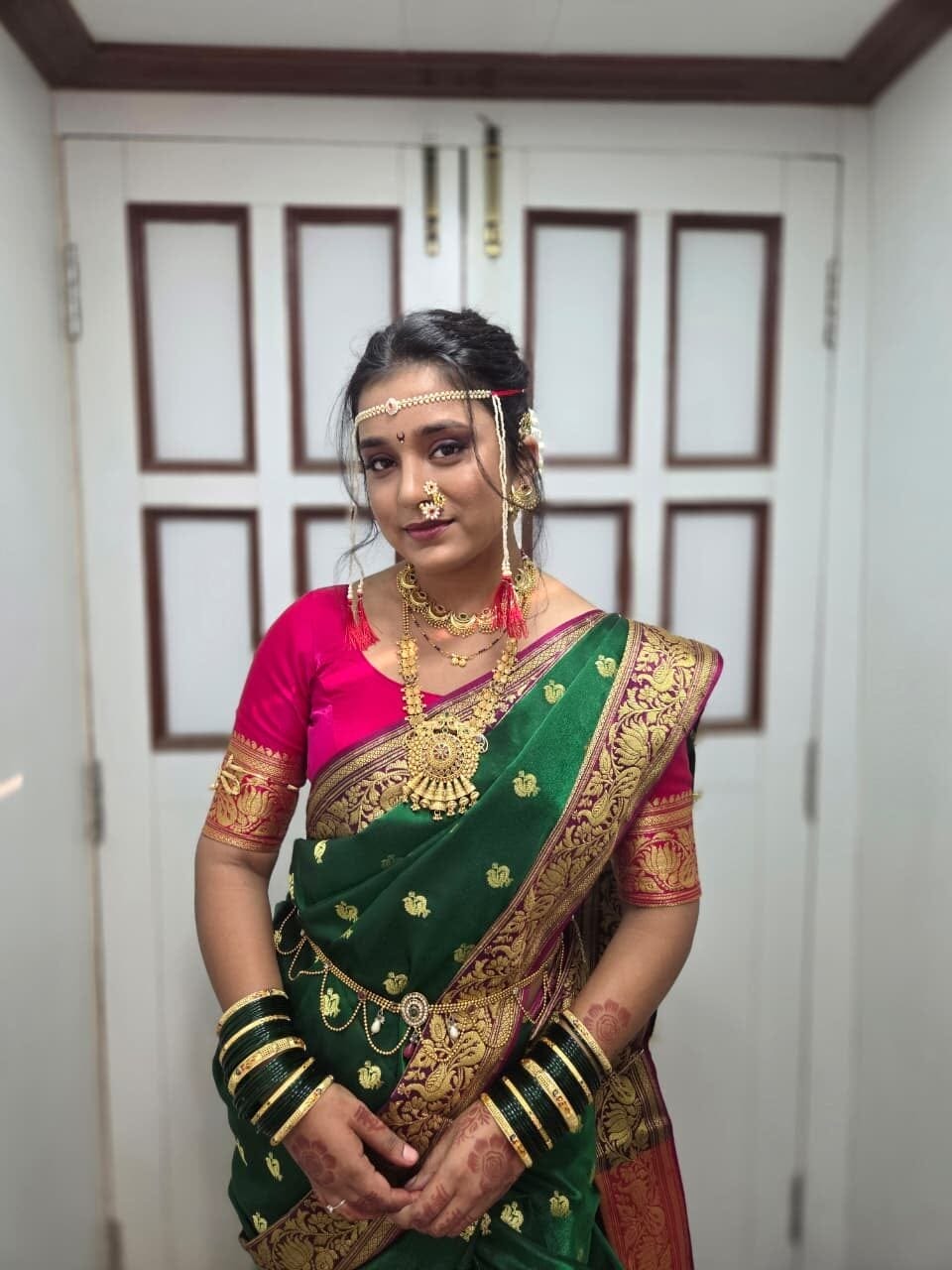 A flowing nauvari (9-yard) sari, and a dazzling nath (nose-pin): Sumbul ...